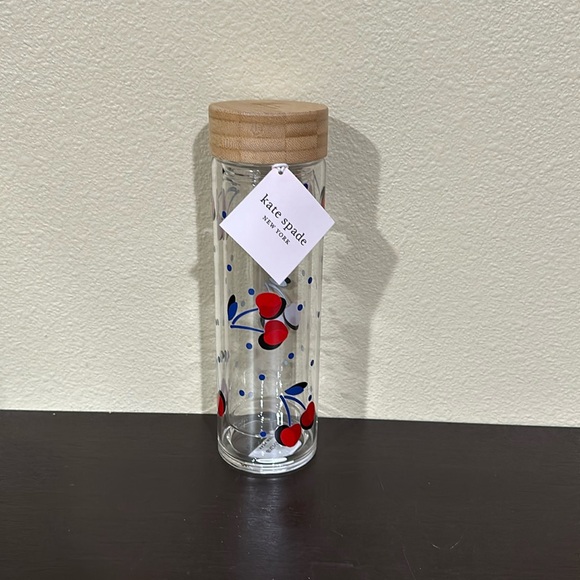 kate spade | Dining | Kate Spade Nwt Vintage Cherry Dot Glass Water ...